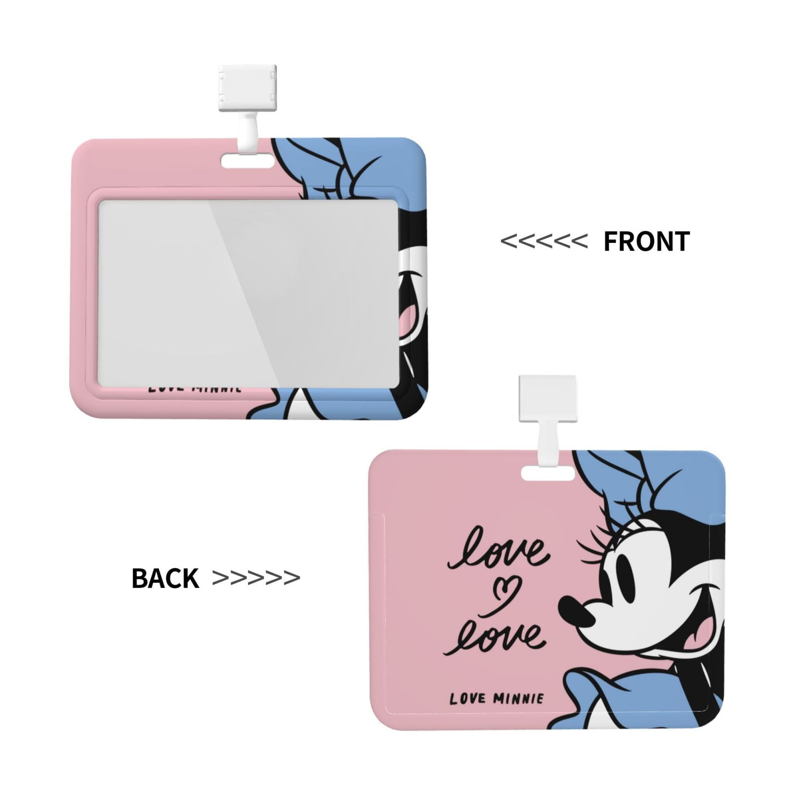 Badge Holder with Retractable Badge Reel and 360° Rotation Belt Clip ...