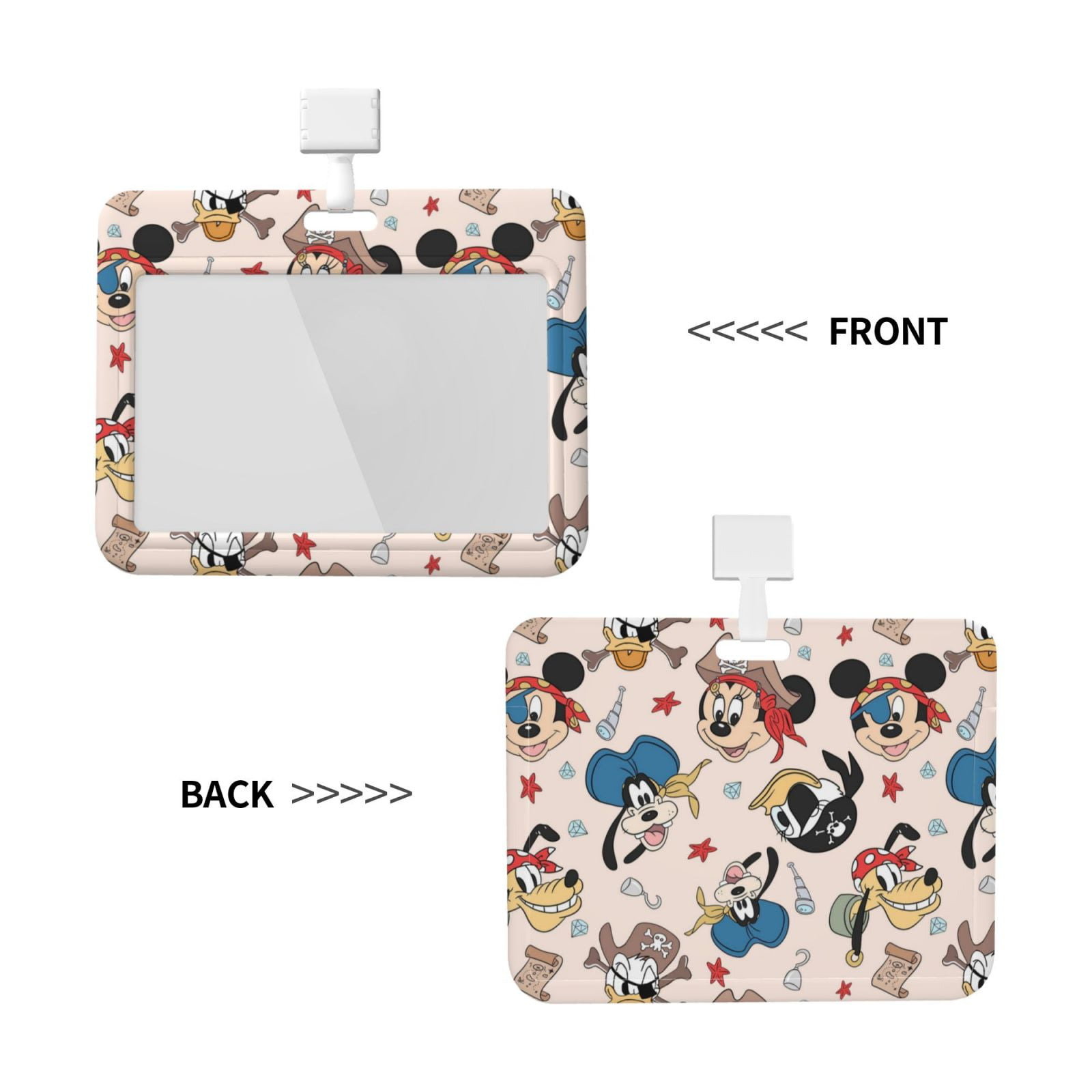 Badge Holder with Retractable Badge Reel and 360° Rotation Belt Clip ...