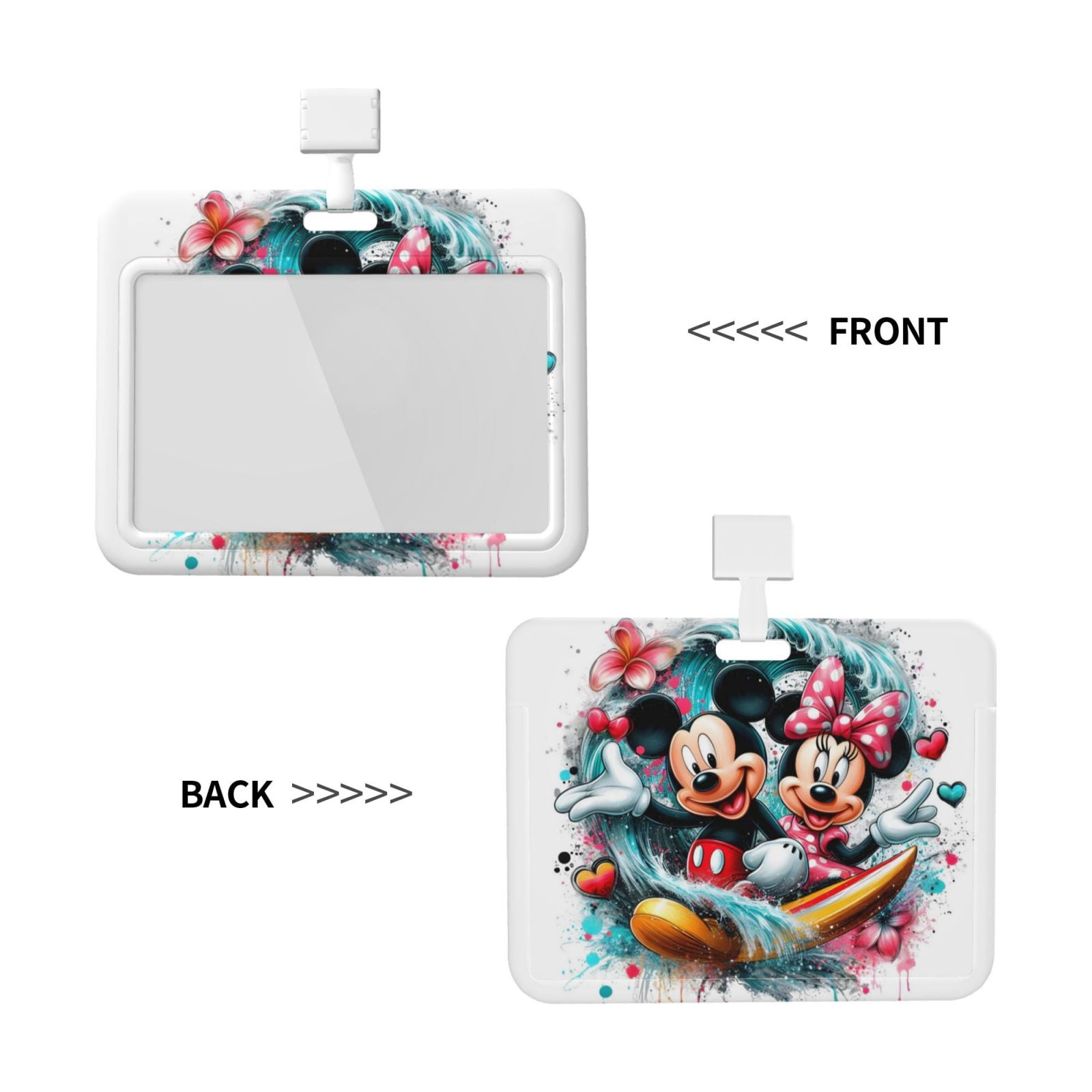 Badge Holder with Retractable Badge Reel and 360° Rotation Belt Clip ...