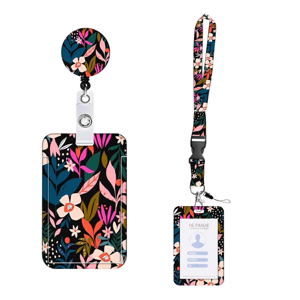 Badge Holder Set Name Tag Detachable Neck Strap Camera ID Card Swivel ...