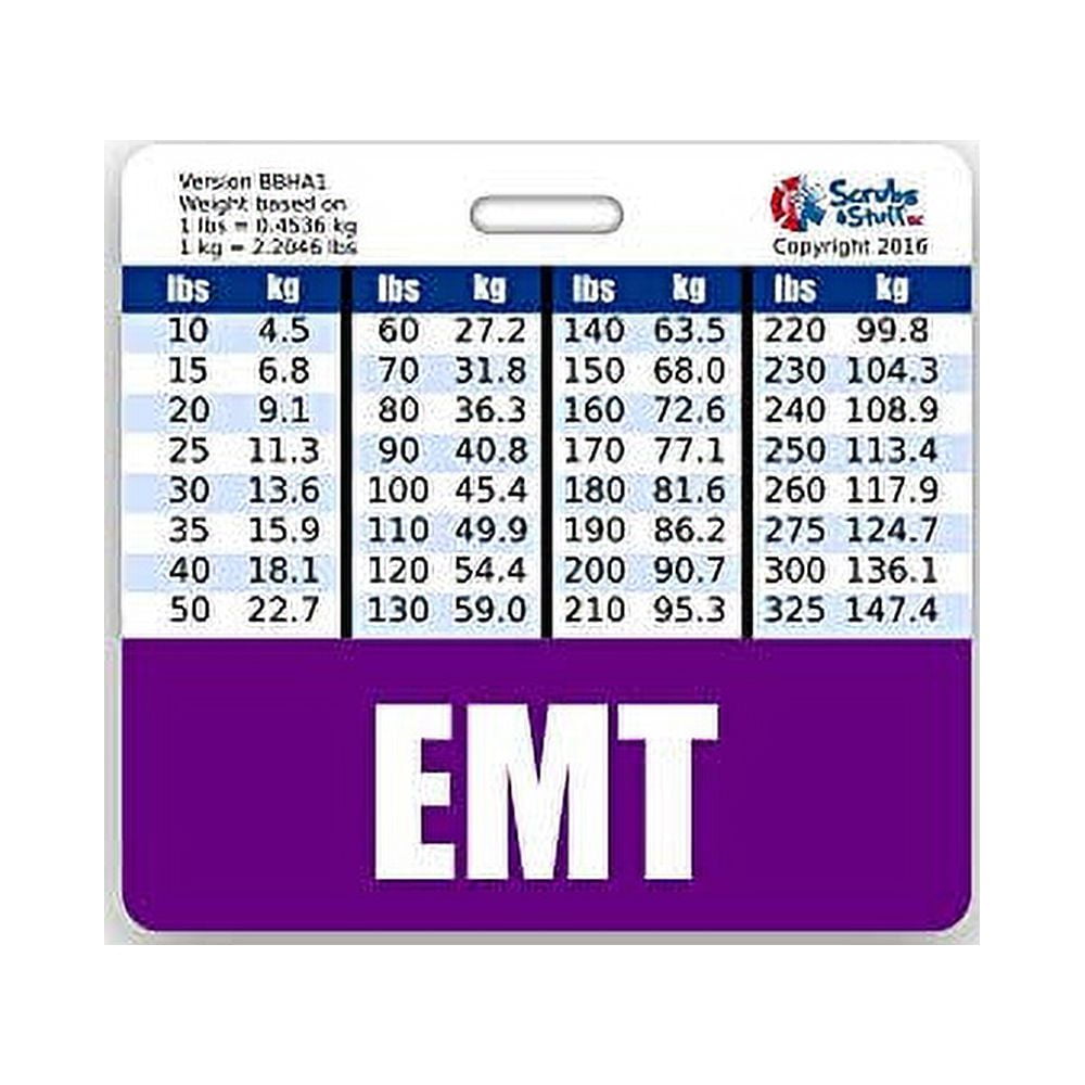 Badge Horizontal w/Height & Weight Conversion Charts (Standard, Purple ... Badge Horizontal w/Height & Weight Conversion Charts (Standard, Purple ...