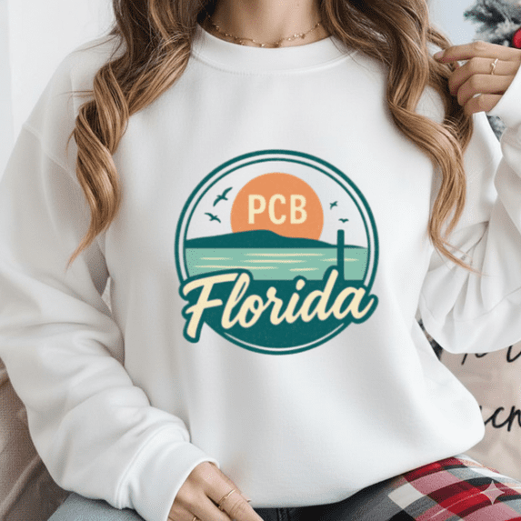 Badge PCB Florida Vintage Sunset Tropical Vacation Holiday Fun ...