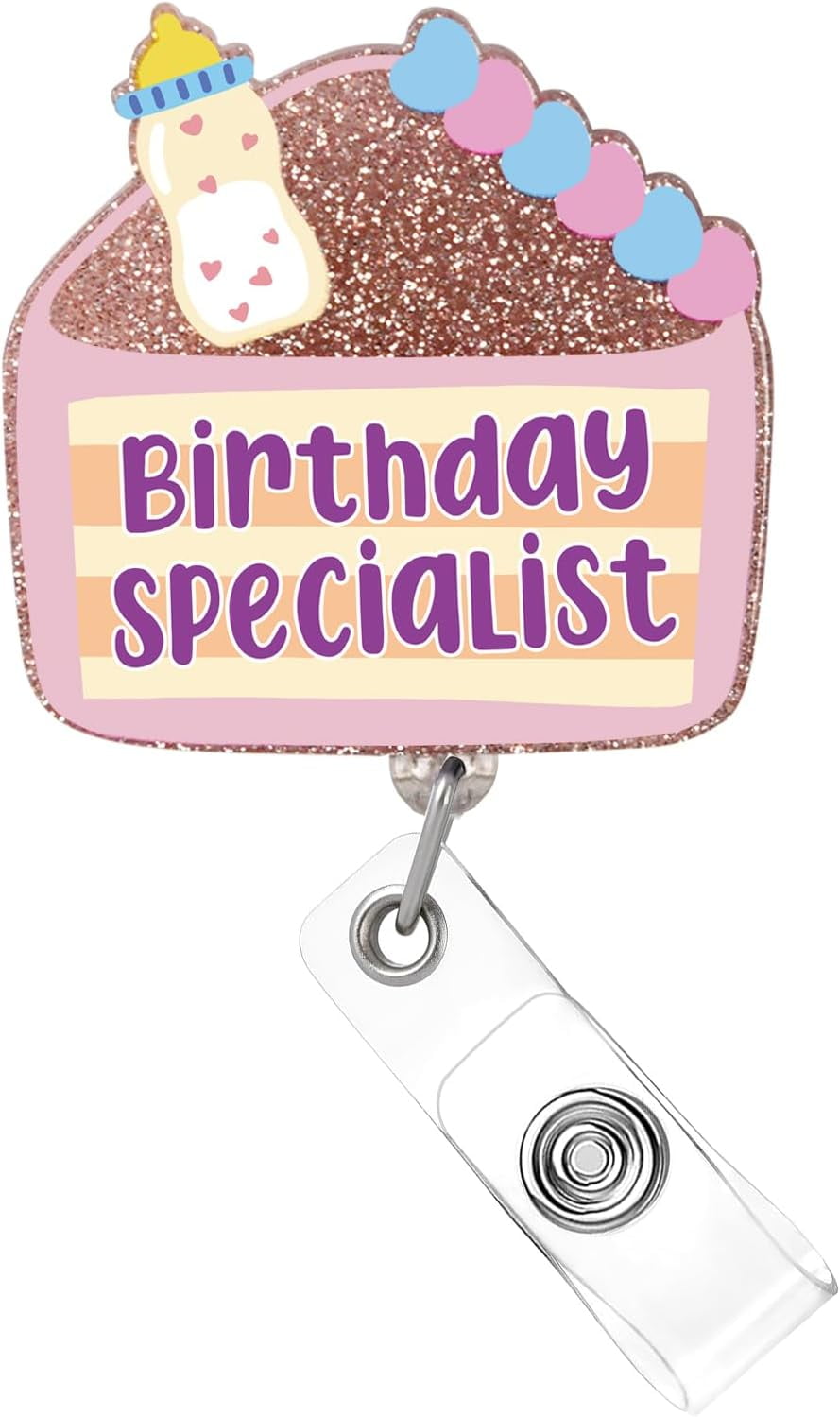 Badge Reel Holder Retractable with ID Clip, Nurse Badge Reel,Cute Badge ...