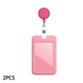 Badge Reel, ID Card Container 2 Pack Retractable Plastic Badge Holder ...