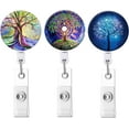 Walmart Badge Reel, Retractable ID Holder, Nurse Decorative, Tree of ...