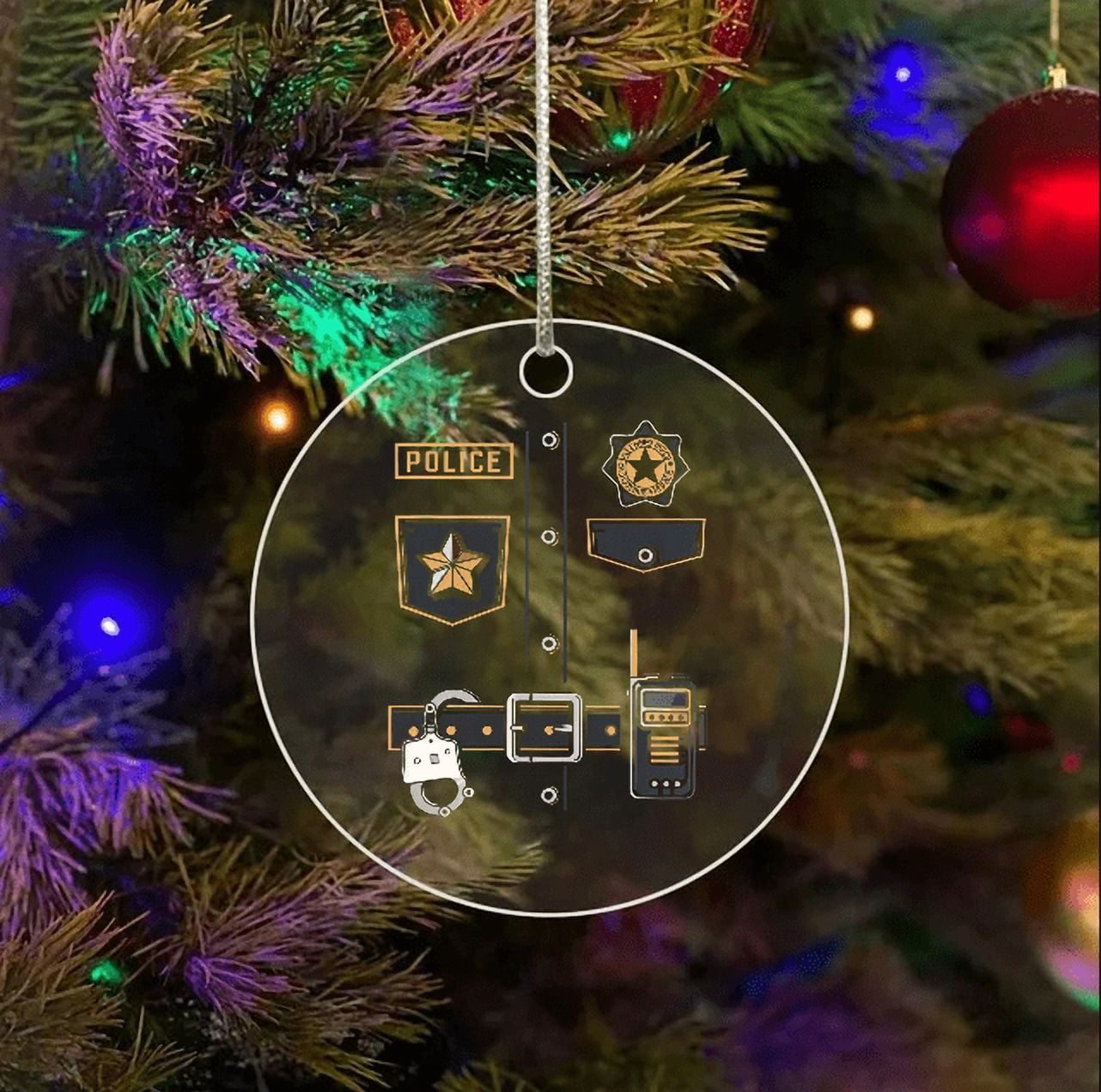Badge Star Officer Cop Law Enforcement Ornament, Home Decoration ...