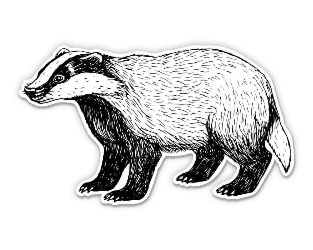 Badger - 3" Vinyl Sticker - For Car Laptop Water Bottle Phone ...