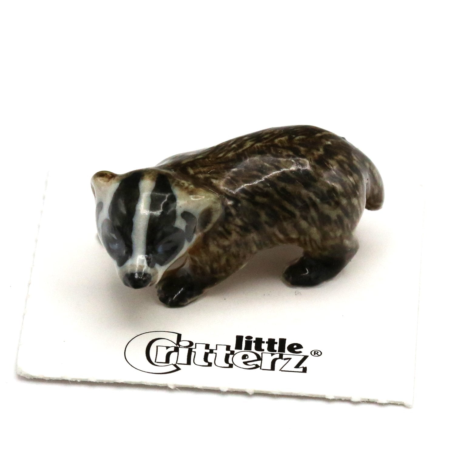 Badger - American Badger "Nocturnal" - miniature porcelain figurine ...