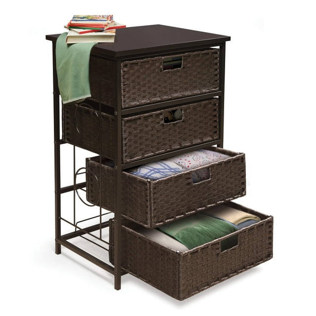 Badger Basket August Collection Tall Four Basket Storage Unit ...
