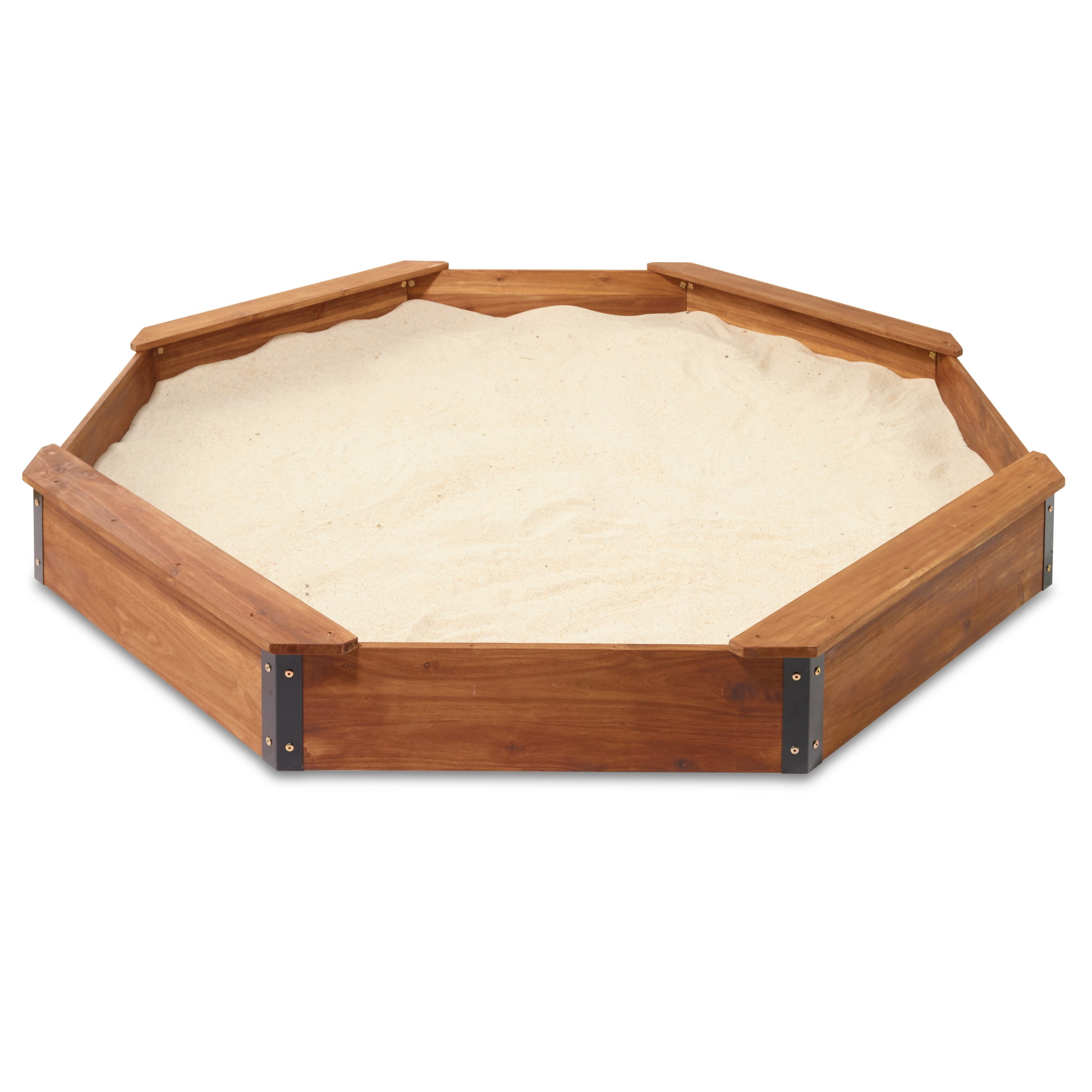 Badger Basket Octagon XL Wooden Sandbox with Liner and Cover - Walmart.com