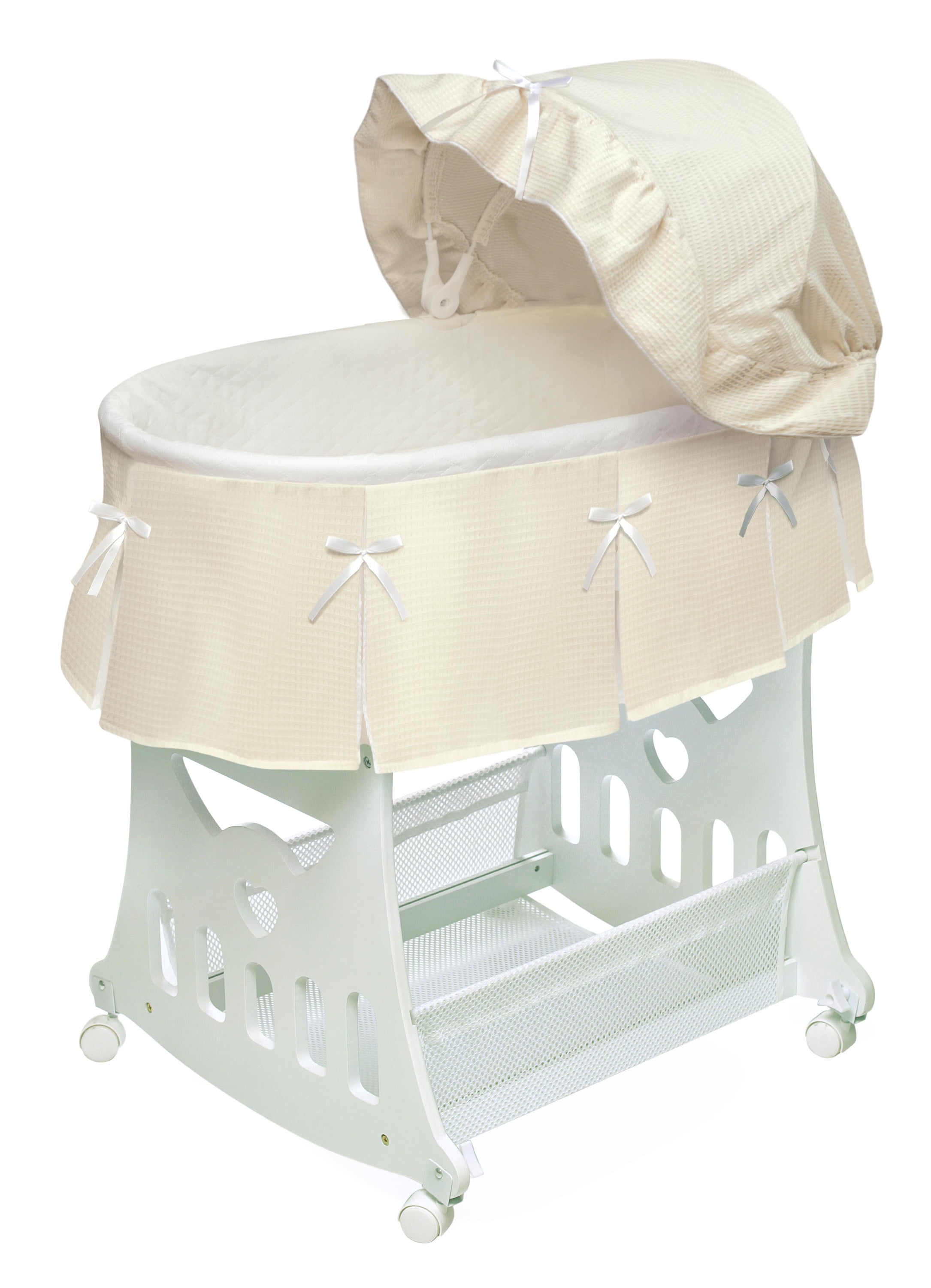 Badger Basket Portable Bassinet n Cradle with Toybox Base and Half ...