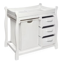 Badger Basket Modern Nursery Changing Station with Hamper, 3 Storage ...