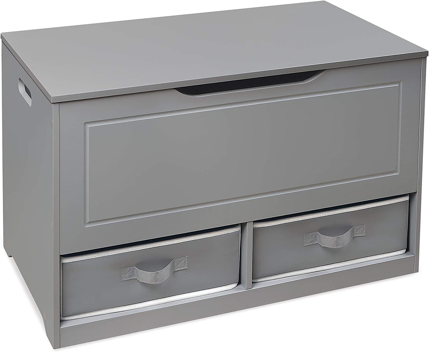 Badger Basket Toy Box with Storage Bench with Safety Hinge – Gray Chest ...