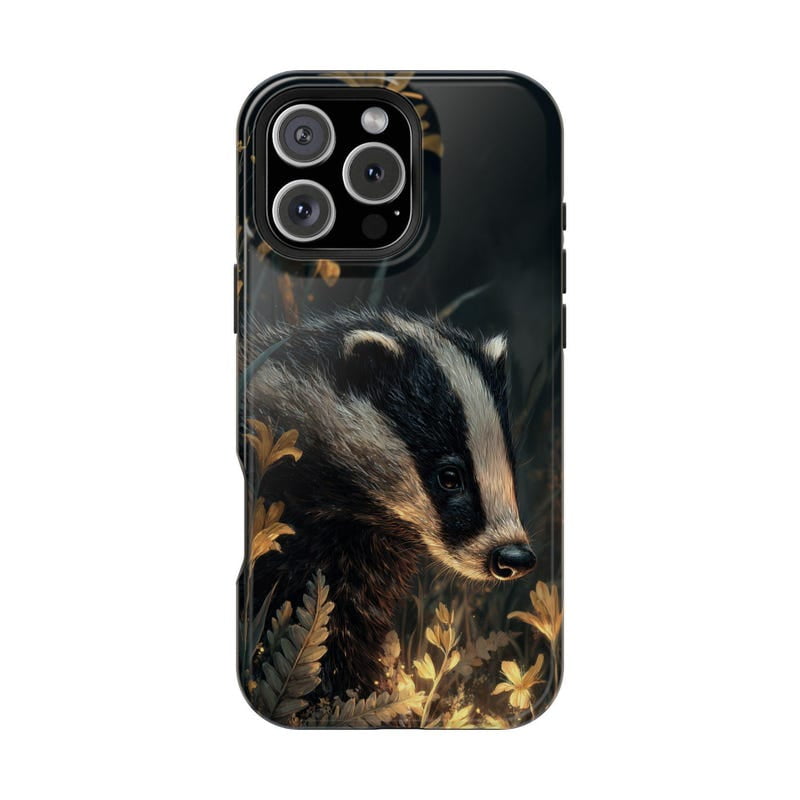 Badger Exploring a Glowing Glade Graphic Phone Case for iPhone 11,12,13 ...