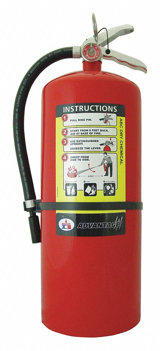 Badger Fire Extinguisher,Steel,Red,ABC ADV-20 - Walmart.com