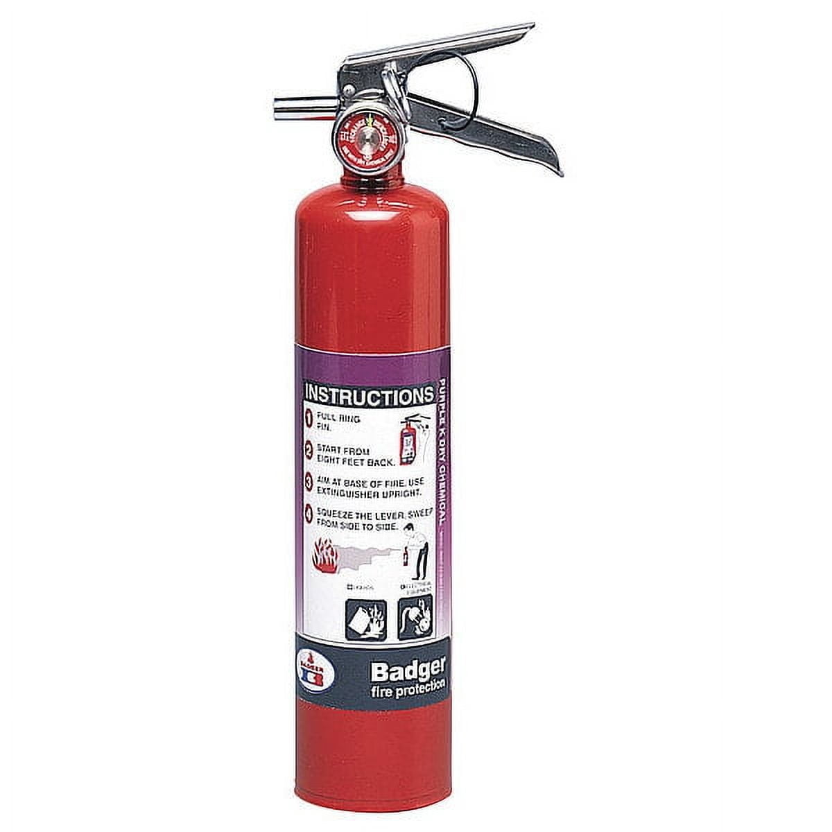 Badger Fire Extinguisher,Steel,Red,BC B250P - Walmart Business Supplies