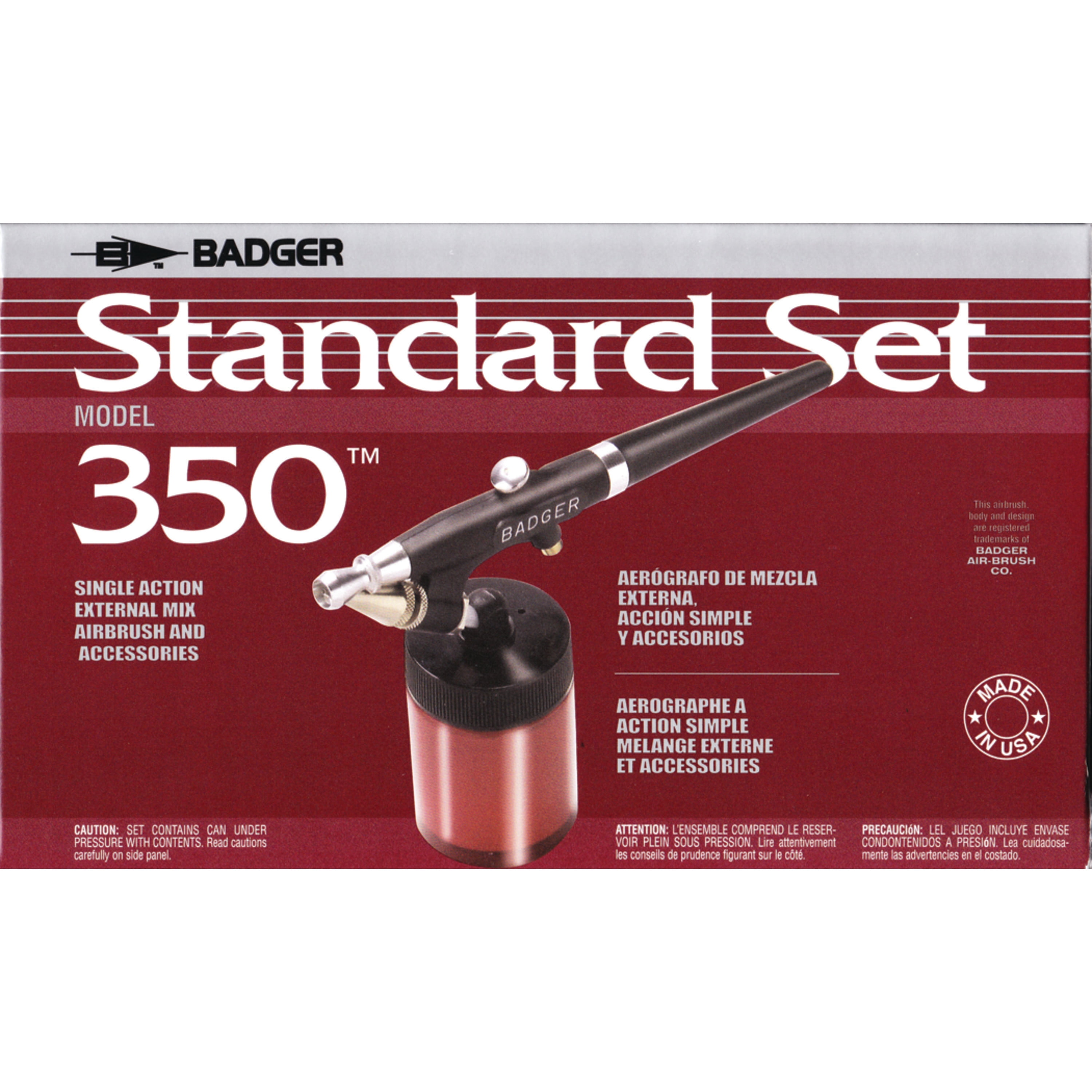 Badger Model 350 Medium Line Airbrush Standard Set - Walmart.com