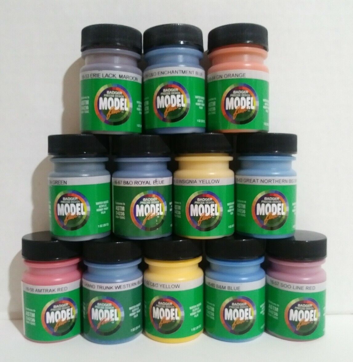 Badger Modelflex 12pcs model railroad acrylic paint bundle. - Walmart.com