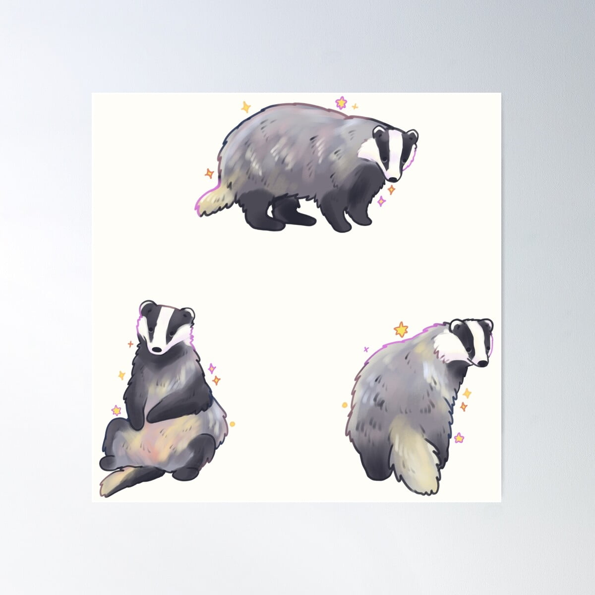 Badger Pack Poster Wall Art, Modern Wall Decor For Living Room Bedroom ...