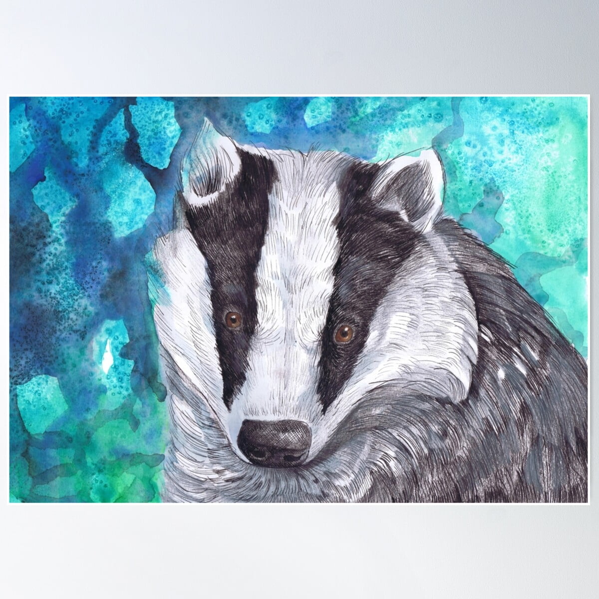 Badger Poster Wall Art, Modern Wall Decor For Living Room Bedroom ...