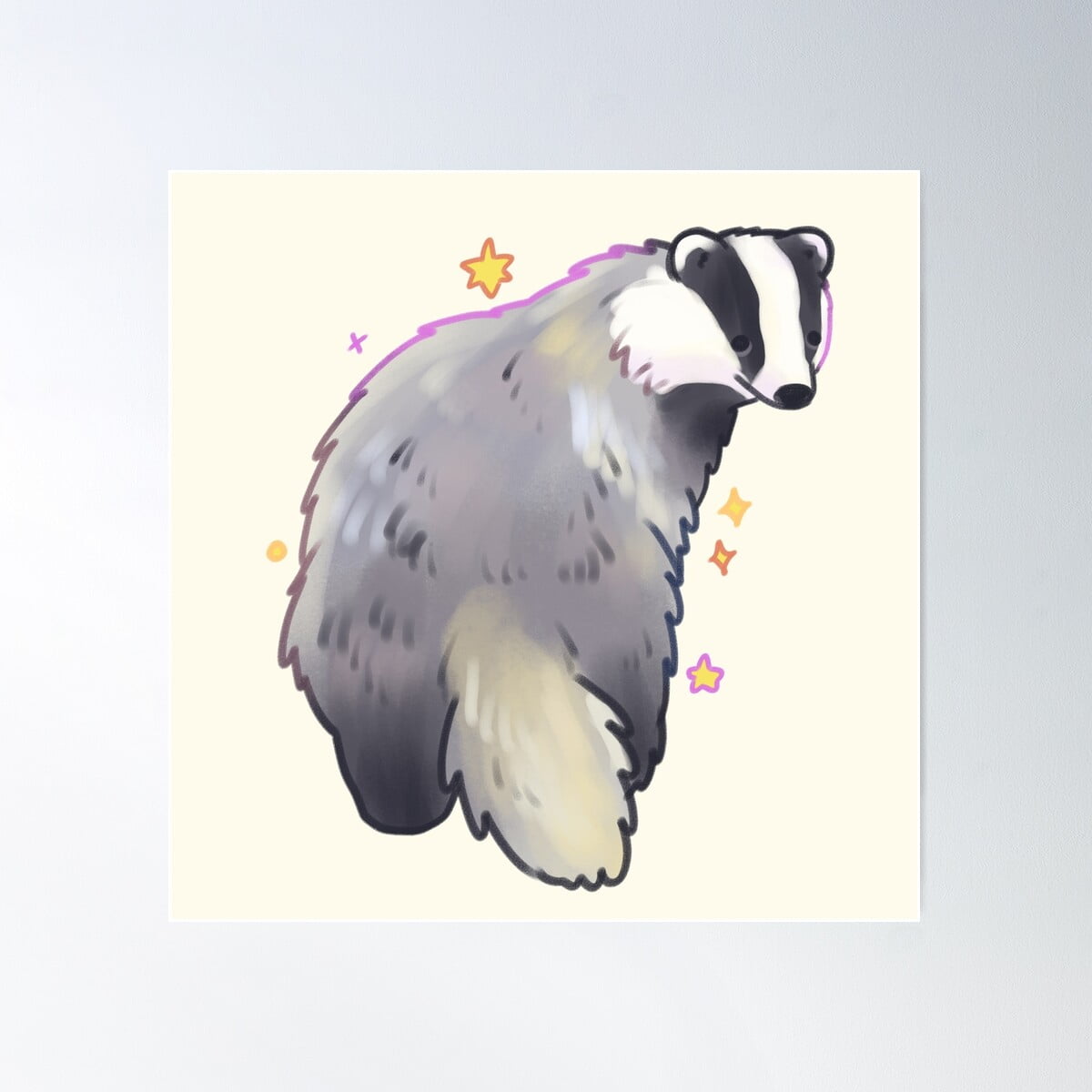 Badger Poster Wall Art, Modern Wall Decor For Living Room Bedroom ...