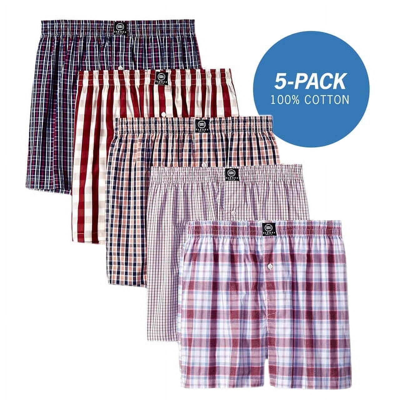 Badger Smith - Men's Boxer Shorts, Comfortable Cotton Boxers, 100% ...