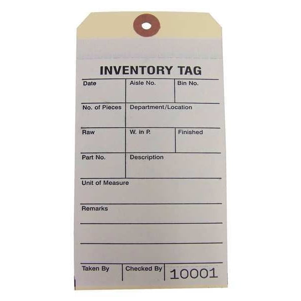 Badger Tag & Label Two-Part Inventory Tag,Cardstock,PK100 28002C2 ...