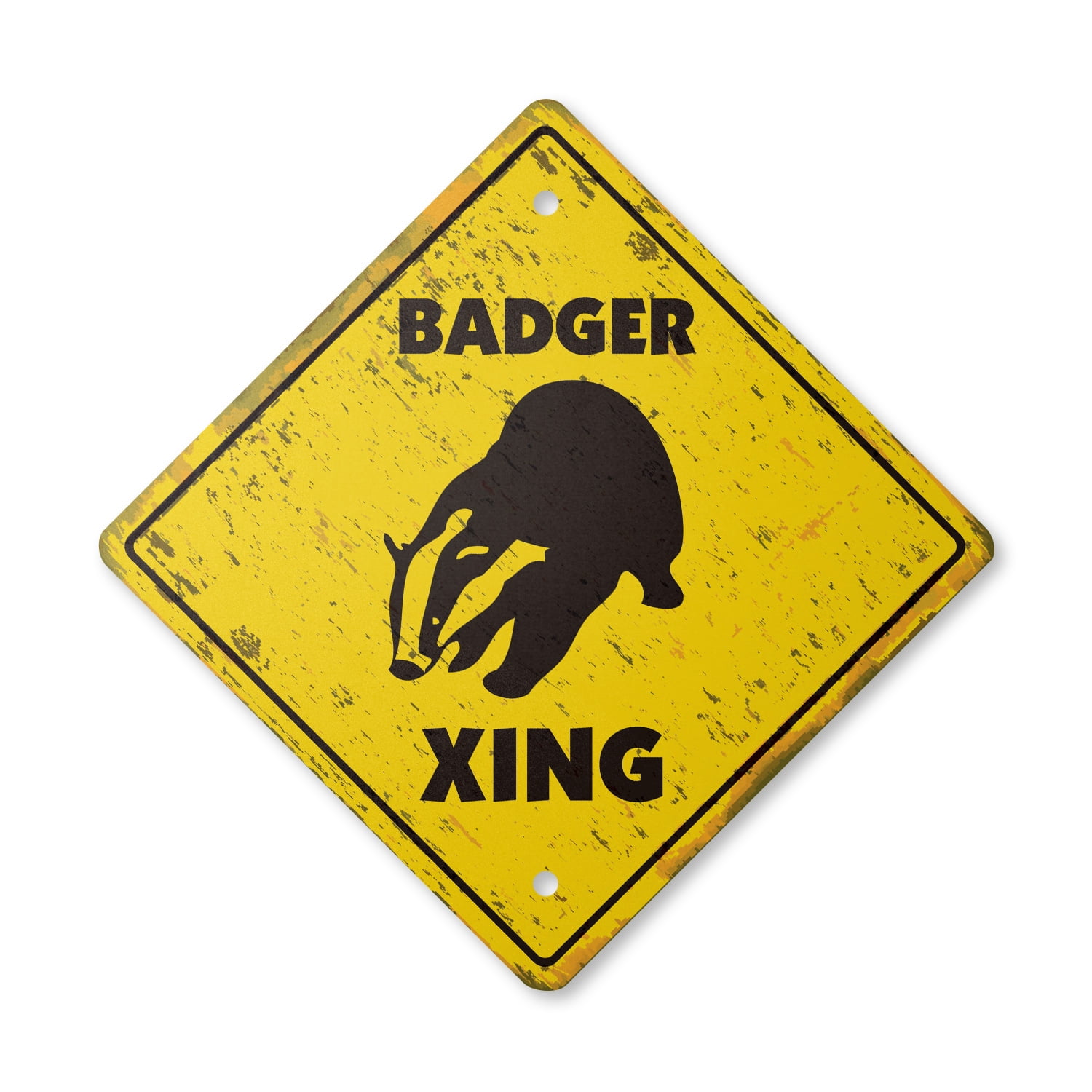 Badger Vintage Crossing Sign Zone Xing | Indoor/Outdoor Plastic | 14 ...