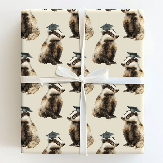 Badger Wearing Graduation Cap Gift Wrapping Paper - Walmart.com