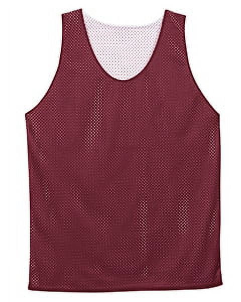Badger Youth Pro Mesh Reversible Tank Top 2529 - Cardinal/White ...