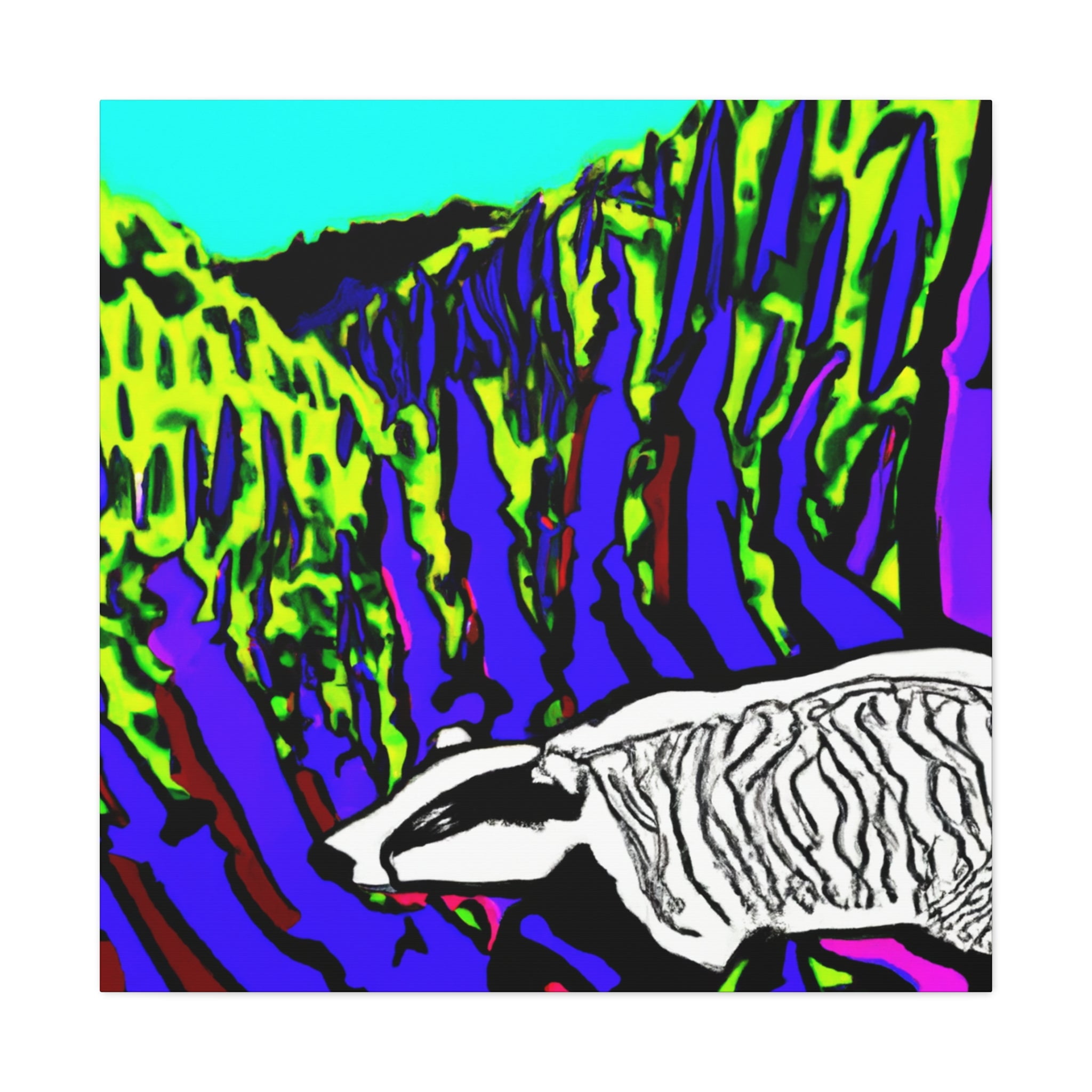 Badger in Pop Art - Canvas - Walmart.com