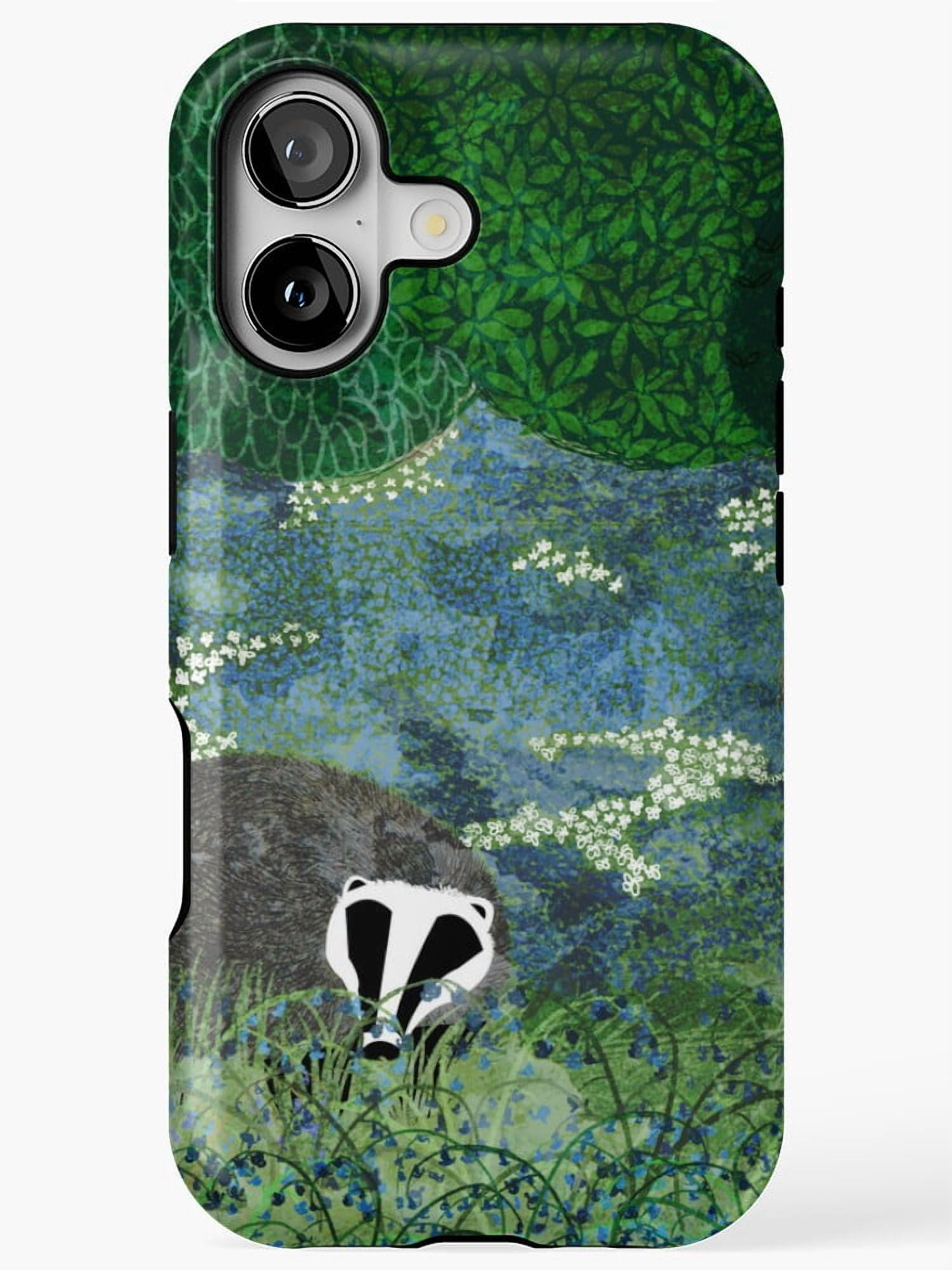 Badgers Amongst The Bluebells Wildlife Scene Phone Case for iPhone 11 ...