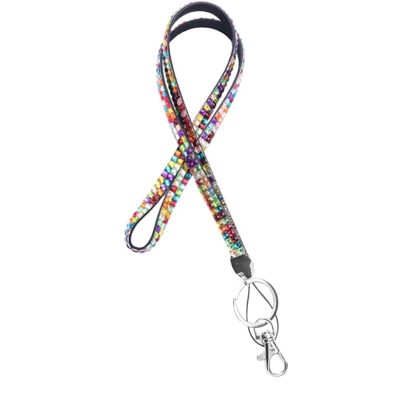 Badges Card Holder Rope with Metal Clip Strap Rhinestones Strap Lanyard ...