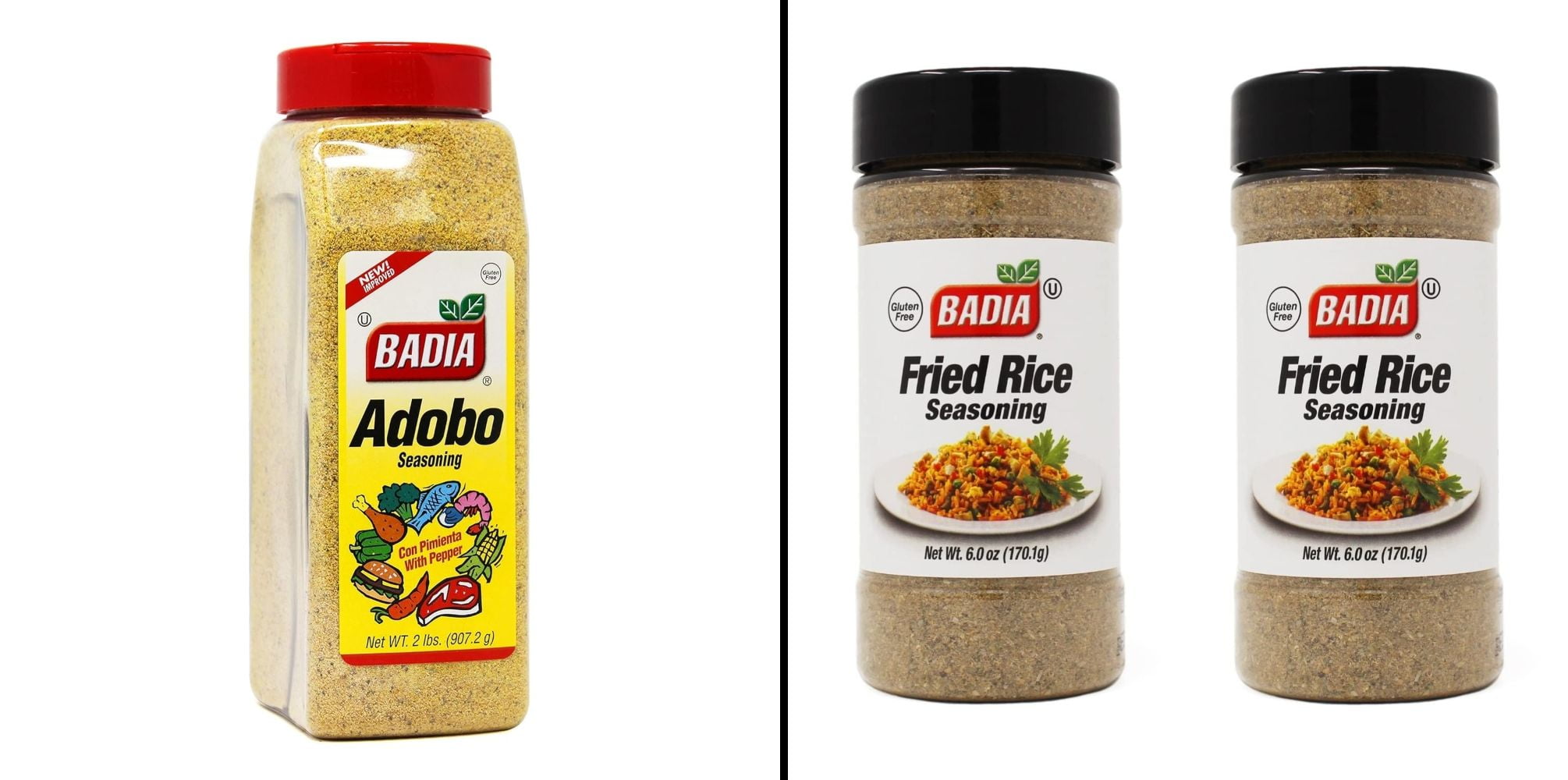 Badia Adobo All-Purpose Latin Seasoning Blend, 2 Pound & Badia Fried ...