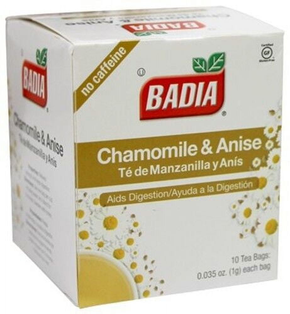 Badia Te de Manzanilla, Spices Chamomile & Anise Tea Bags, 25ct ...