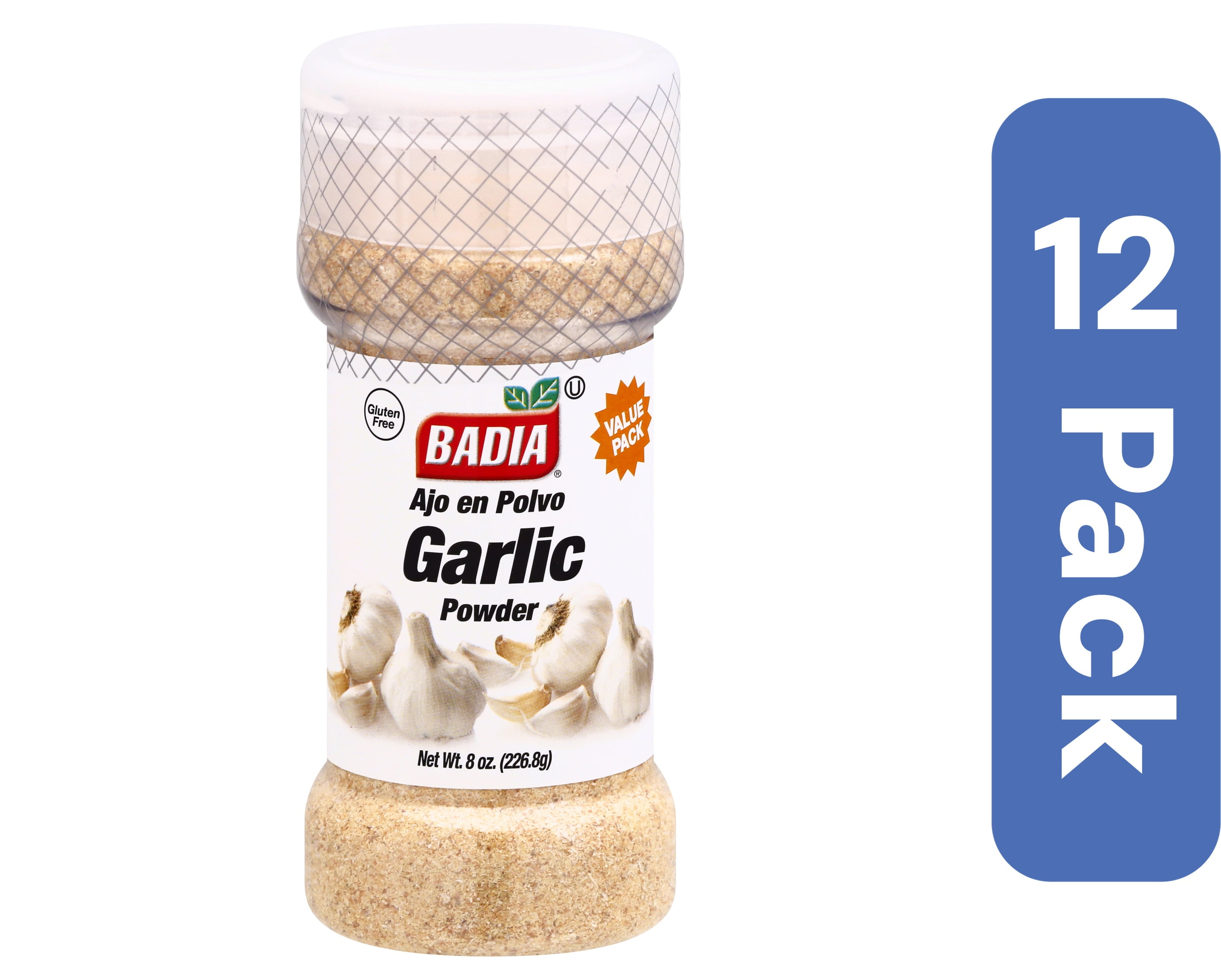 Badia Garlic Powder Seasoning 8 oz (Pack Of 12) - Walmart.com