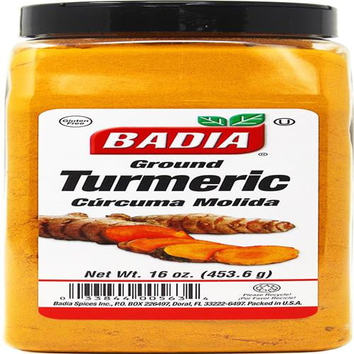 Badia Ground Turmeric Powder, 16 Oz - Premium Curcuma Seasoning For ...