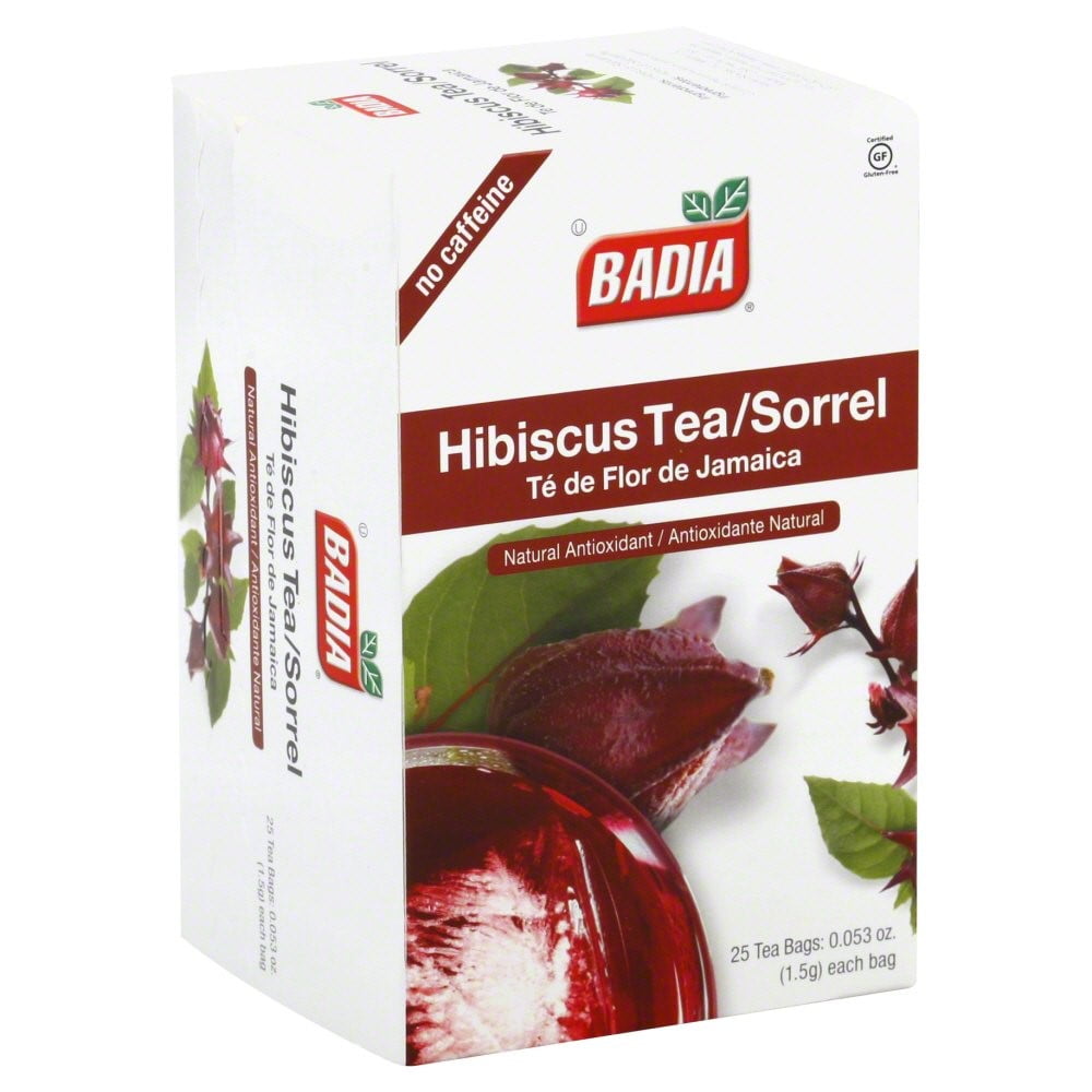 Badia Natural Herbs Hibiscus Tea Bags, Antioxidants Rich, Caffeine-Free ...