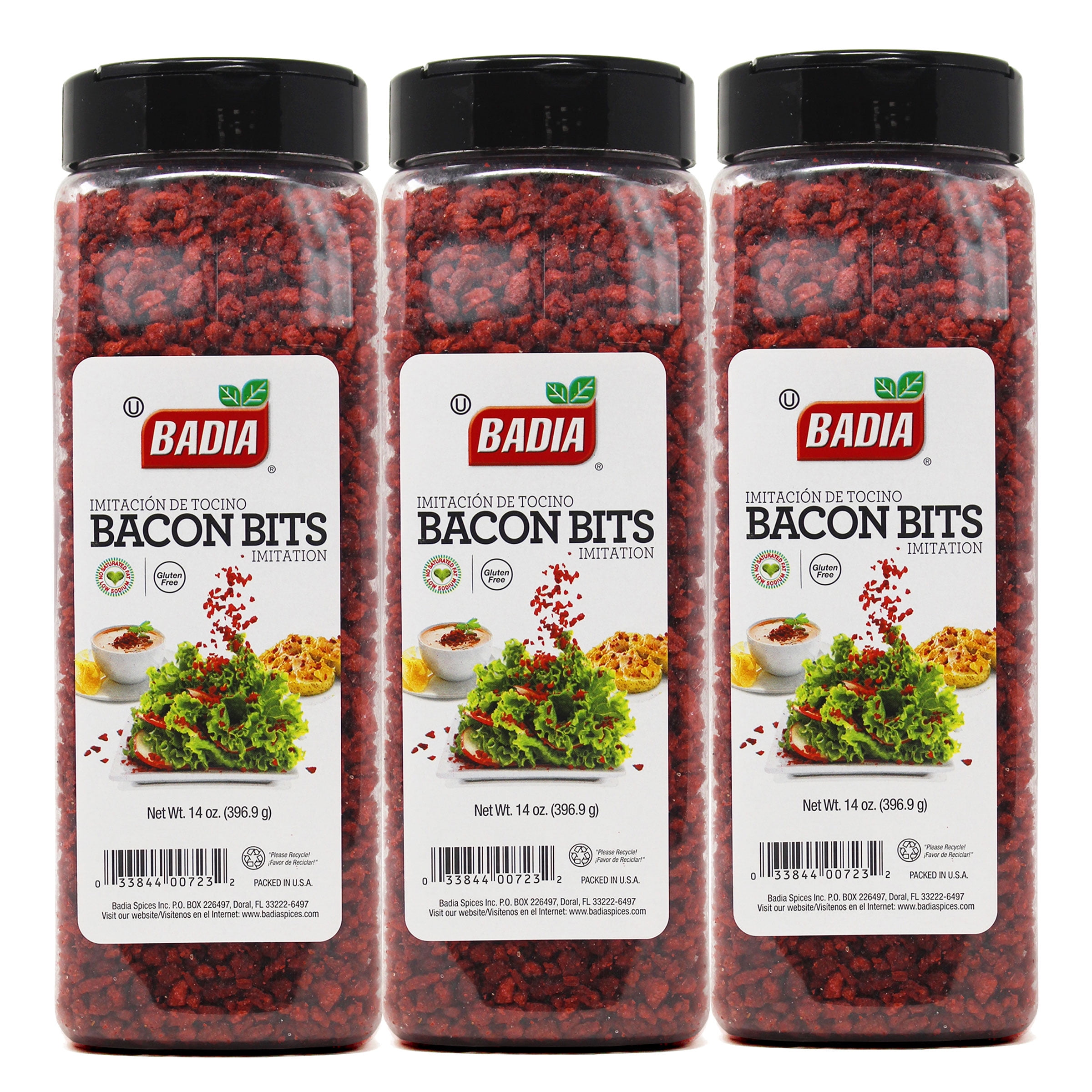 Badia Imitation Bacon Bits, 14 oz - Palatize Pack of 3 - Walmart.com