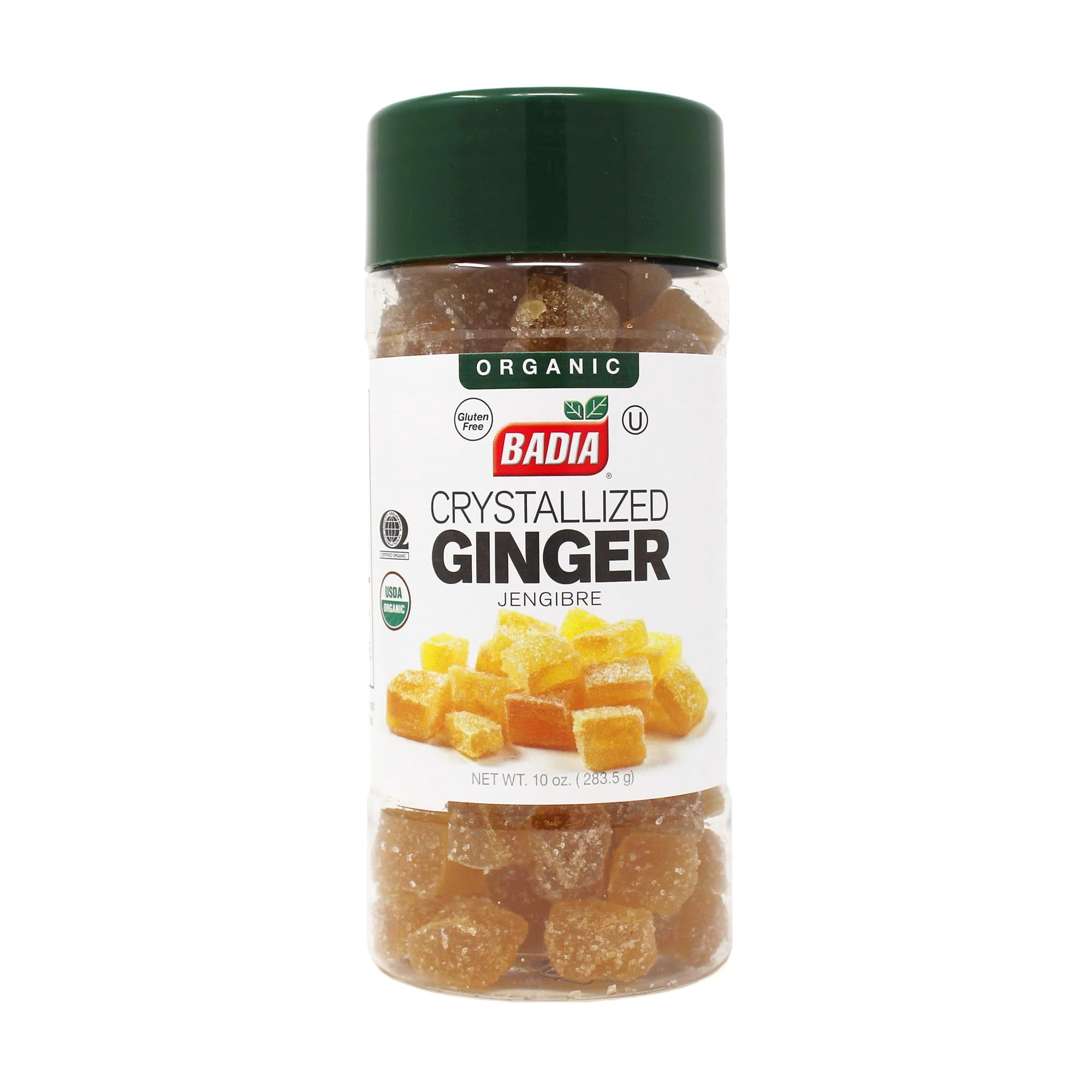 Badia Organic Crystallized Ginger, 10 oz - Sweet & Spicy, Perfect for ...
