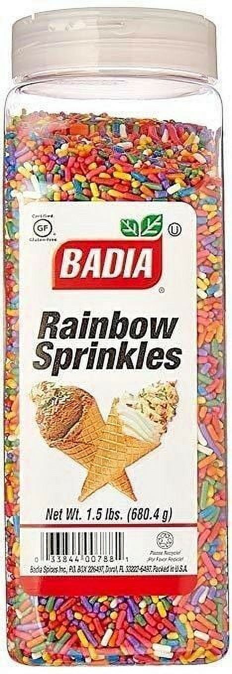 Badia Rainbow Sprinkles 1.5 Lbs - Walmart.com