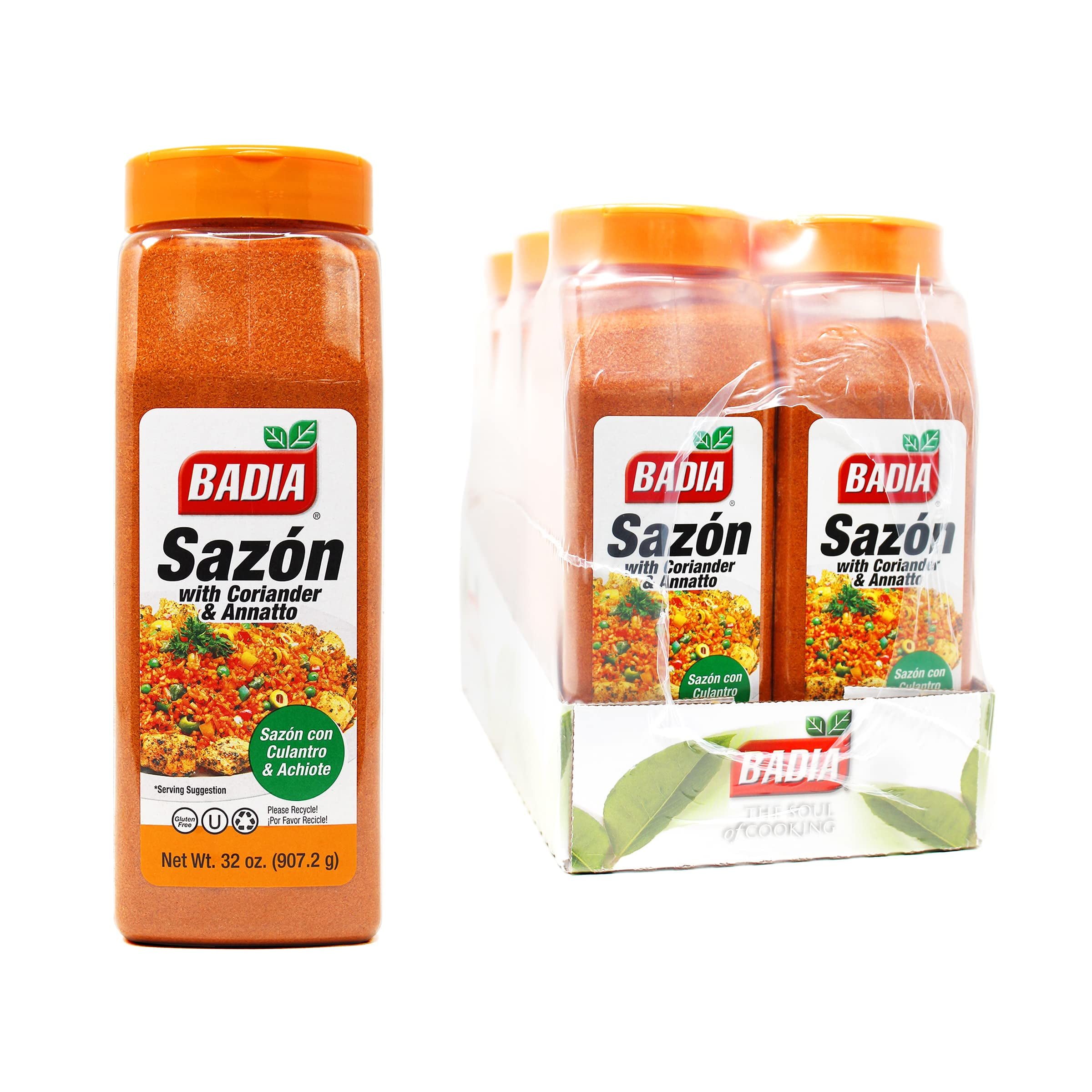 Badia Sazon with Coriander STF9 & Annatto, All-Purpose Latin Spice ...