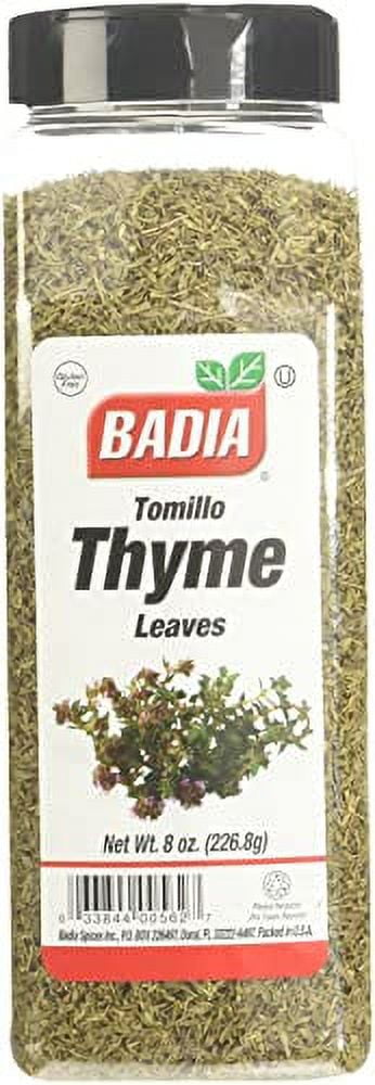 Badia Spices inc Spice, Thyme Leaves, Whole, 8-Ounce (Pack of 3) - Walmart.com