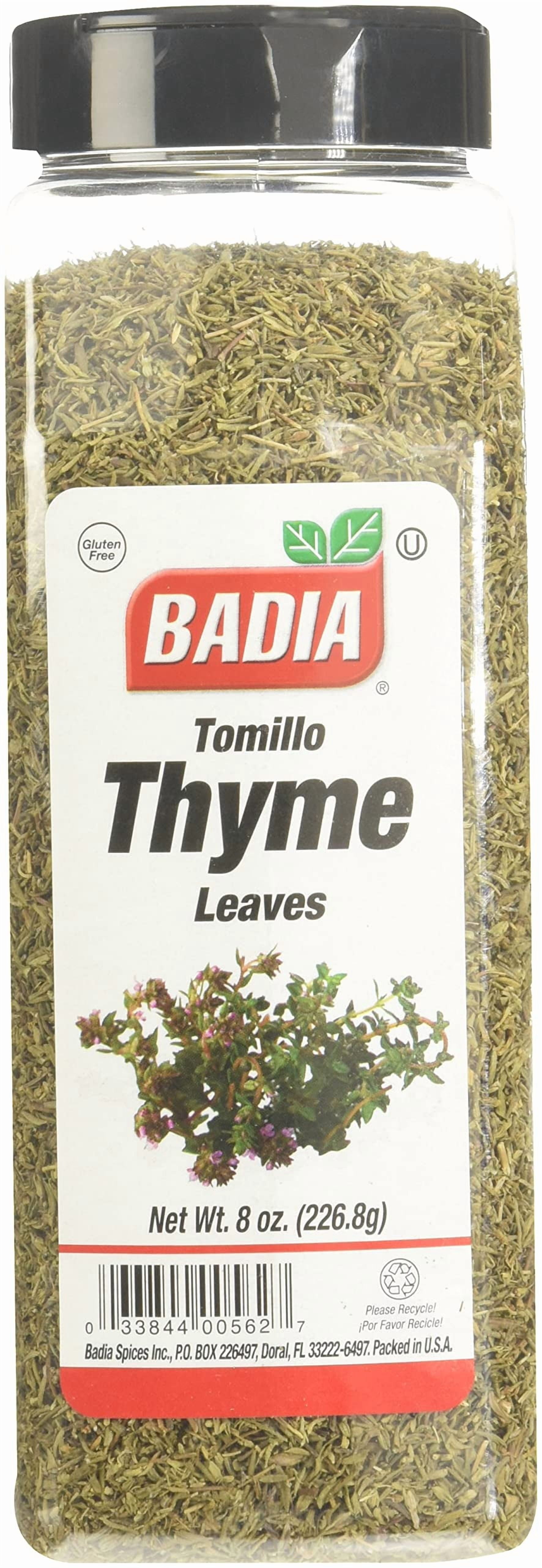 Badia Spices inc Spice, Thyme Leaves, Whole, 8-Ounce (Pack of 3) - Walmart.com
