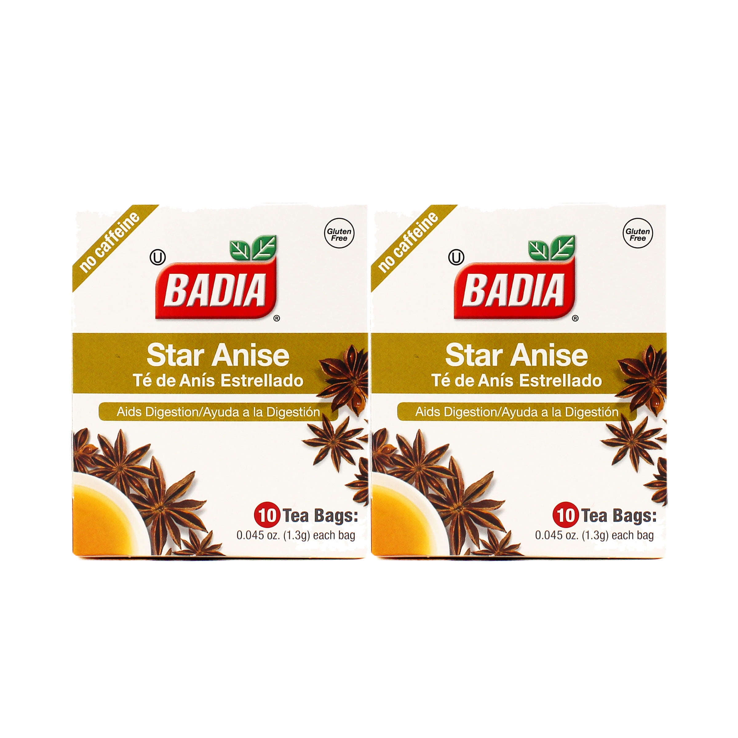 Badia Star Anise Tea Bags, No Caffeine, 10 ct - Palatize Pack of 2 ...