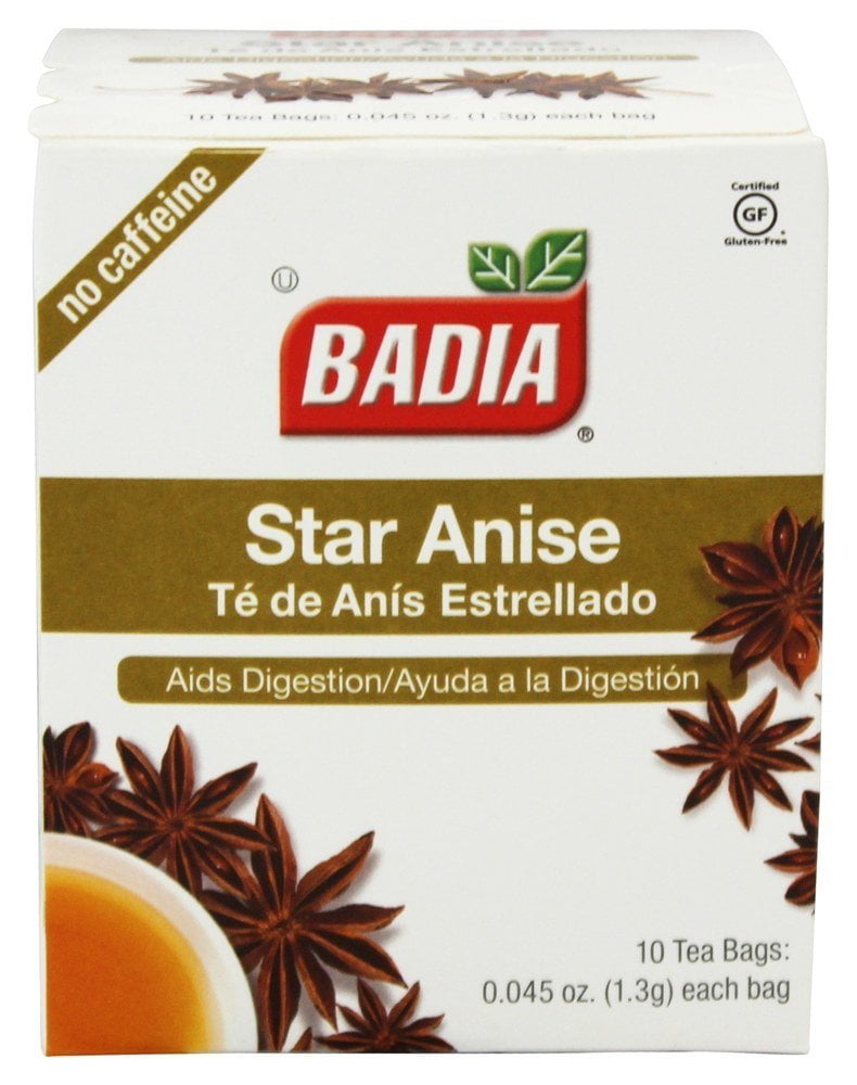 Badia - Star Anise Tea Caffeine Free - 10 Tea Bags Packaging May Vary ...