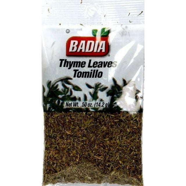 Badia Thyme Leaves, Dried Spice Seasoning, 0.5 oz Bottle - Walmart.com