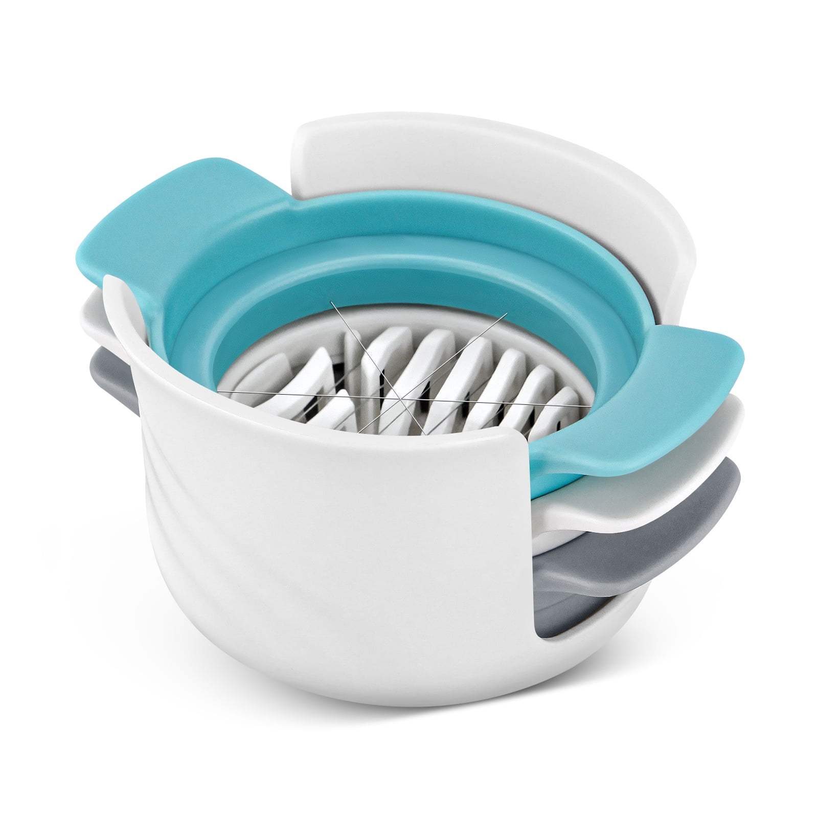 Badiano 3 in 1 Stainless Steel Wire Egg Slicer,Egg Cutter Dicer,Slicing ...