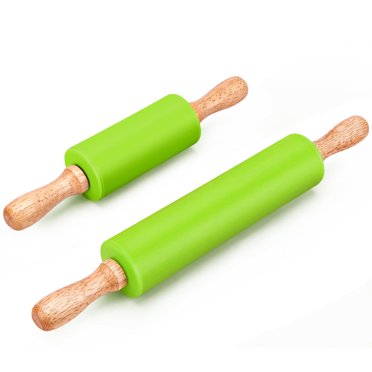 Sturdy Wood Rolling Pin - Food Grade, Multifunctional Embossed Pastry ...