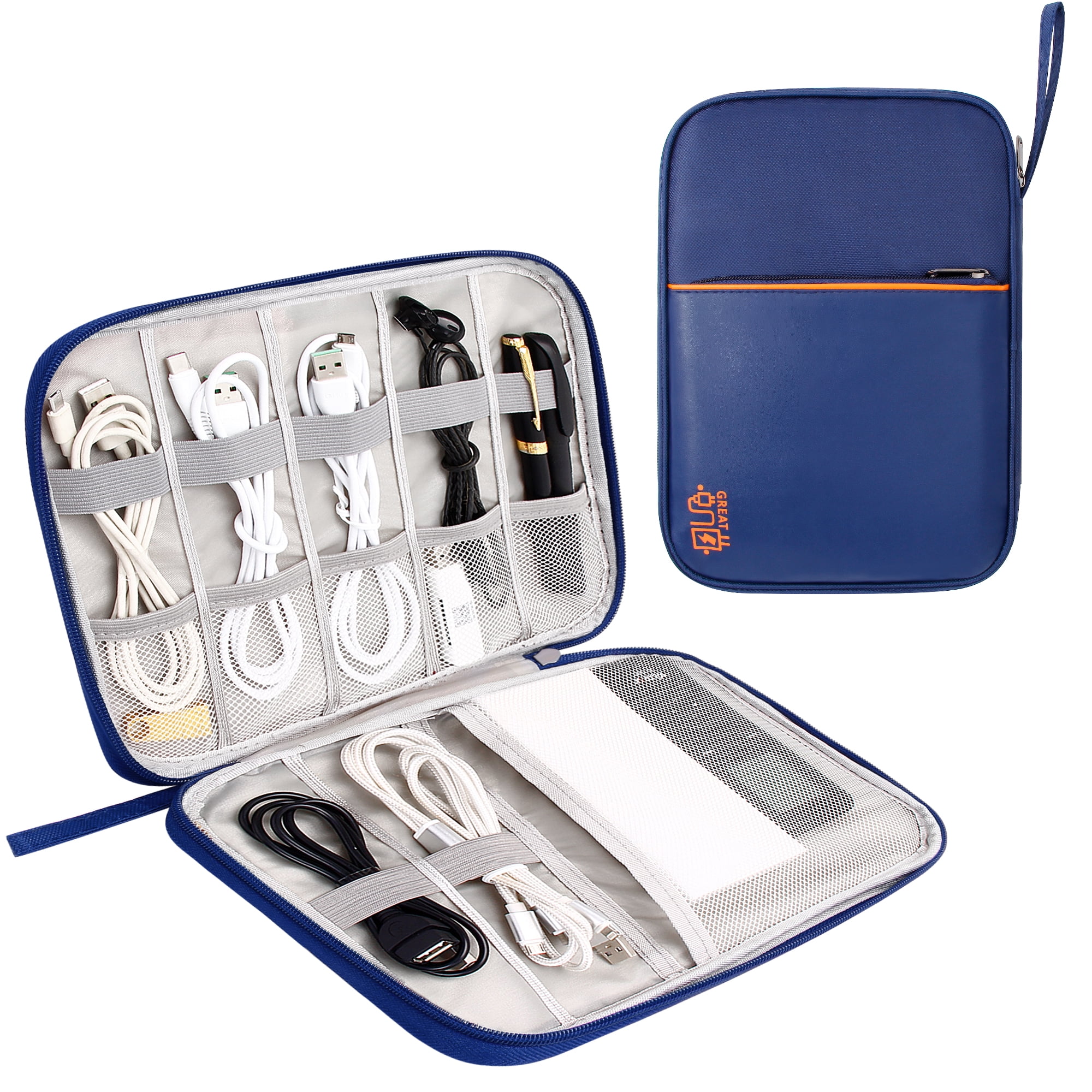 Badiya Electronics Organizer Small Travel Cable Organizer Bag Compact ...